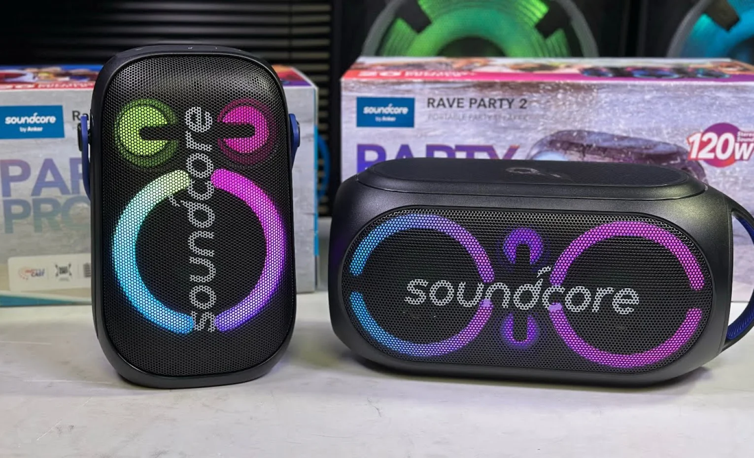 مقایسه اسپیکر انکر Soundcore Rave Party 2 با Rave Neo 2
